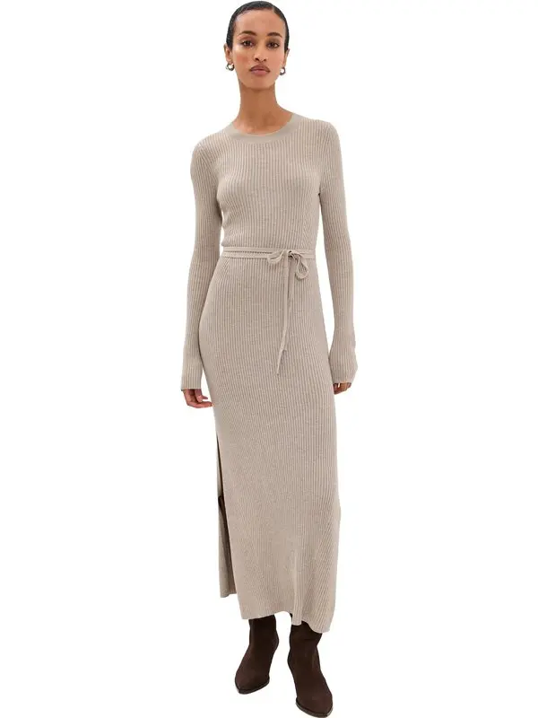 Splendid Georgie Sweater Dress - Light Cedar Htr/lrc