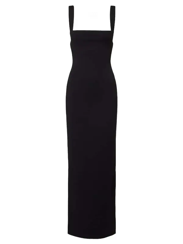 Solace London Joni Crêpe Gown - Black