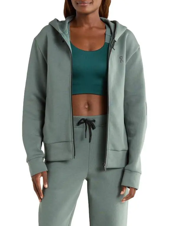 On Focus Tech Zip Hoodie - Olive