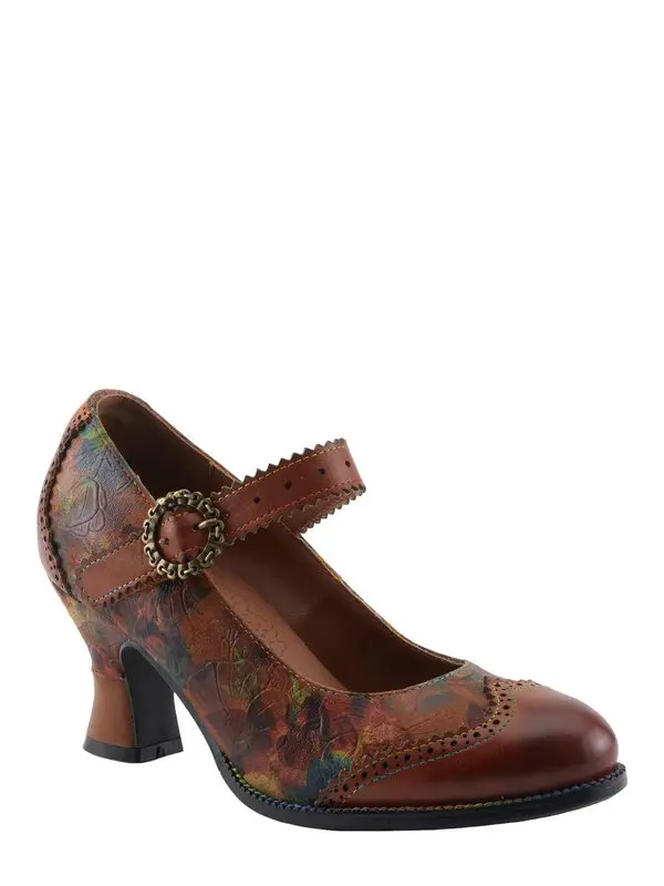 SPRING STEP SHOES Macias Mary Jane Pump - Camel Multi