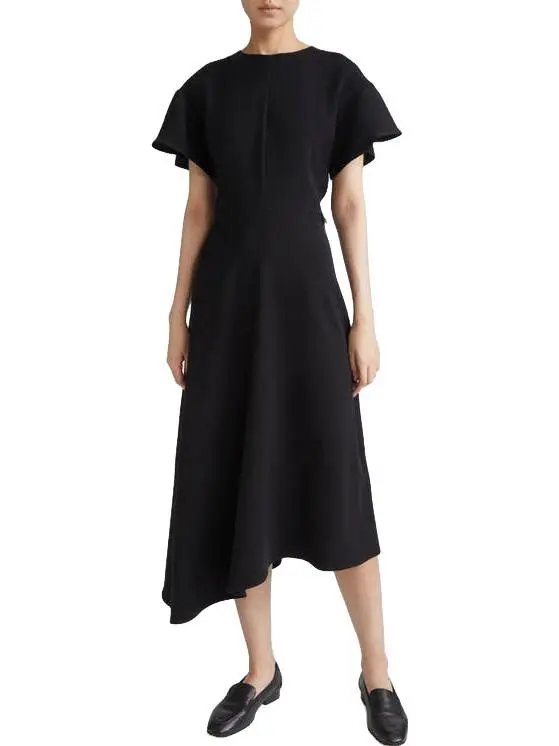 Herno Asymmetric Cady Dress - Nero