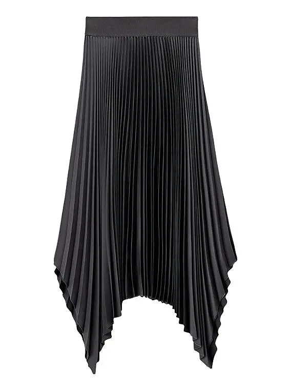 JOSEPH High-rise Pleated Midi Skirt - Smoke