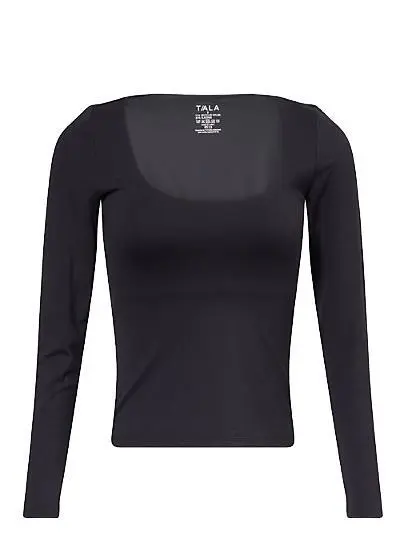 TALA Dayflex Scoop-neck Top - Shadow Black