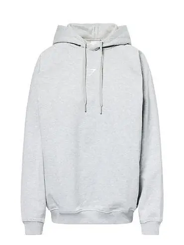 GYMSHARK Training Oversized Cotton-jersey Hoody - Light Grey Core Marl