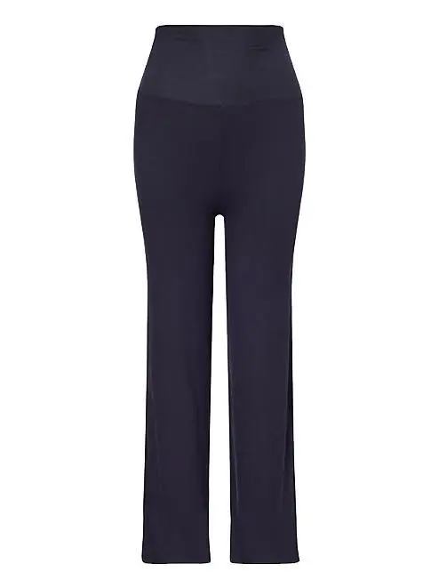 TALA 365 Sculpting-lounge Flared Stretch-jersey Trousers - Washed Navy