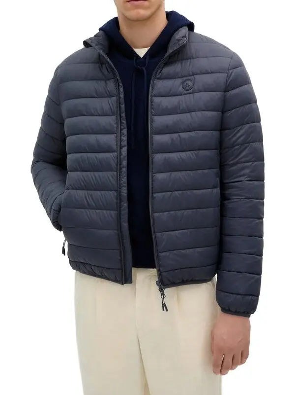 SCALPERS Quilted Puffer Jacket - Navy