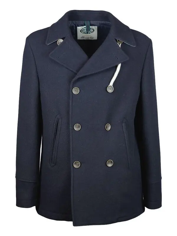 CAMPLIN Double Breasted Coat - Blue