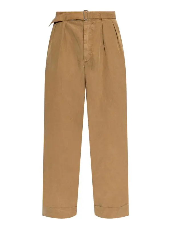 Officine Générale Turn-up Cuff Trousers - Beige