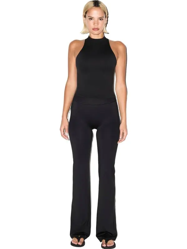 SKIMS Nike Matte Mock Neck Racer Tank By - Obsidian