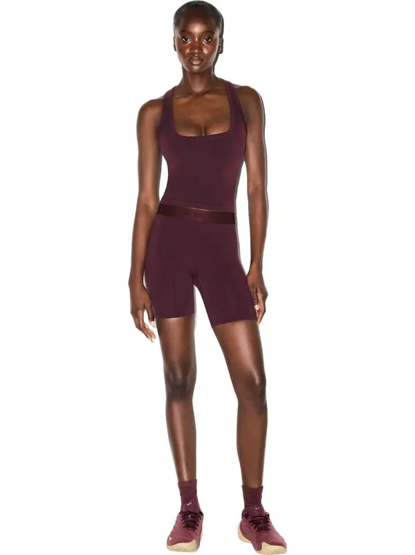 SKIMS Vintage Seamless Racer Back Tank - Currant