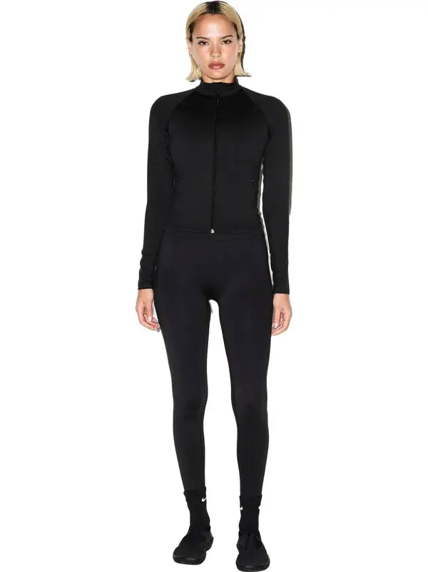 SKIMS Matte Full-zip Jacket - Obsidian