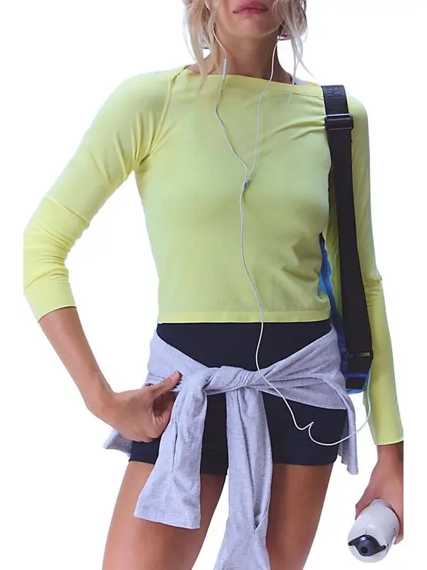 Free People Up Next Long Sleeve - Sour Citrus