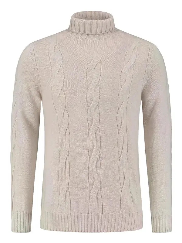 DORIANI CASHMERE Cable-knit Sweater - Neutrals
