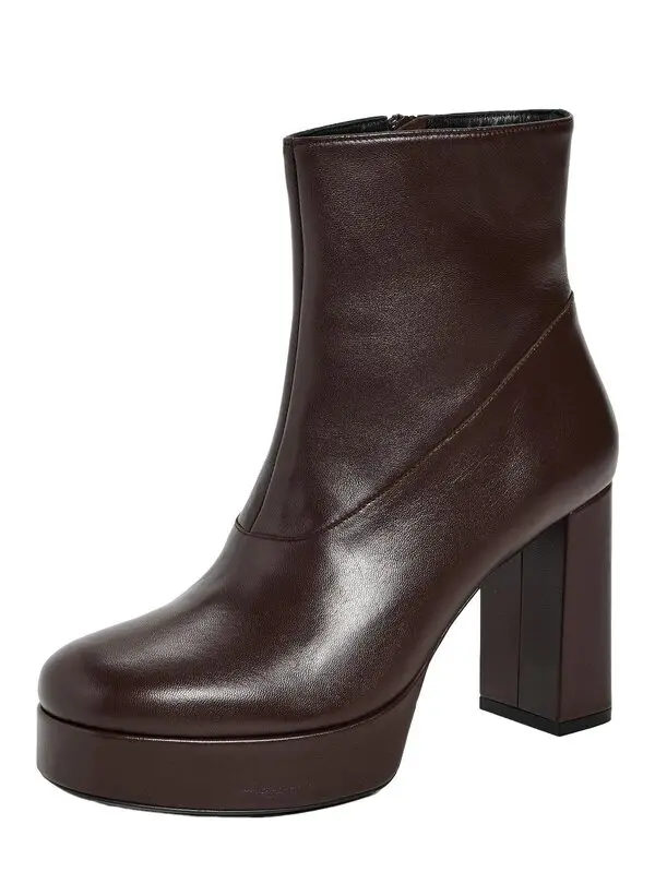 Staud Jodie Platform Ankle Boots - Espresso