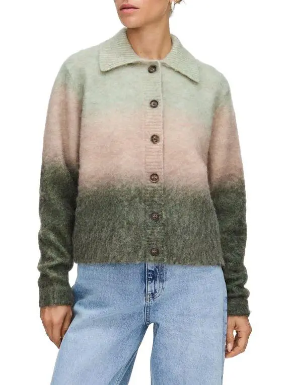 ALIGNE Shirley Stripe Cardigan - Green Multi