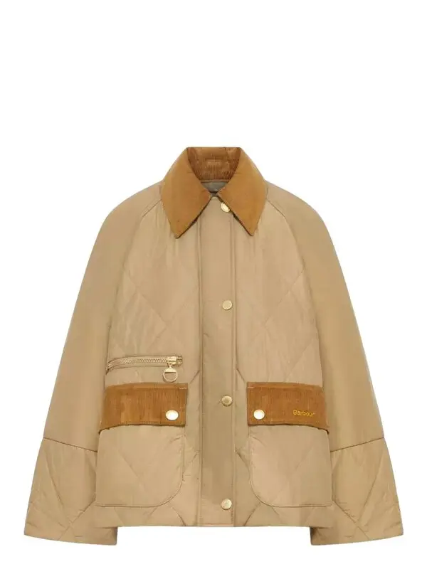 Barbour Quilted Corduroy-collar Padded Jacket - Neutrals