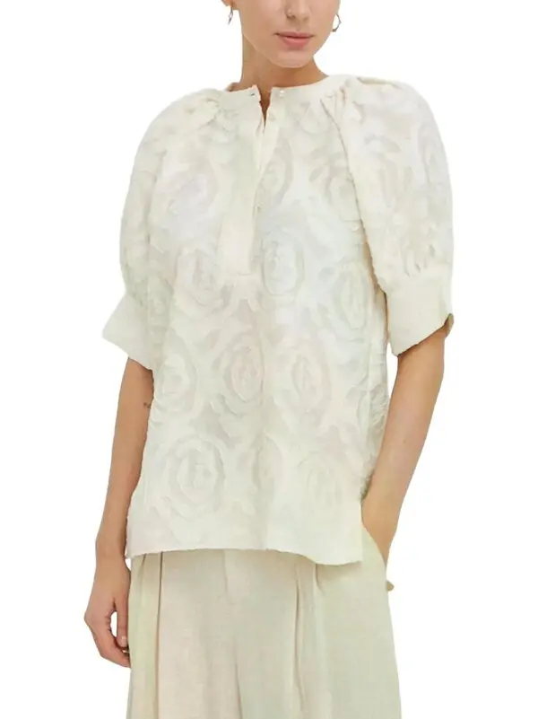 Day Birger Et Mikkelsen Puff-sleeve Buttoned Top - White