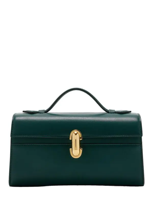 Savette Symmetry Leather Pochette - Green