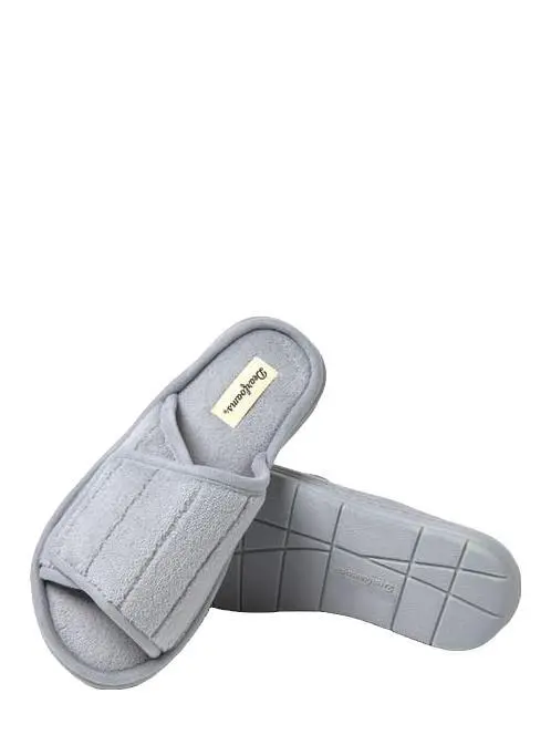 DEARFOAMS Terry Adjustable Slide Slipper - Sleet