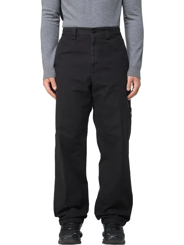Stone Island Straight Leg Pants - Black