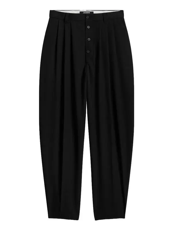 Jacquemus Wide Leg Fernando Pants - Black