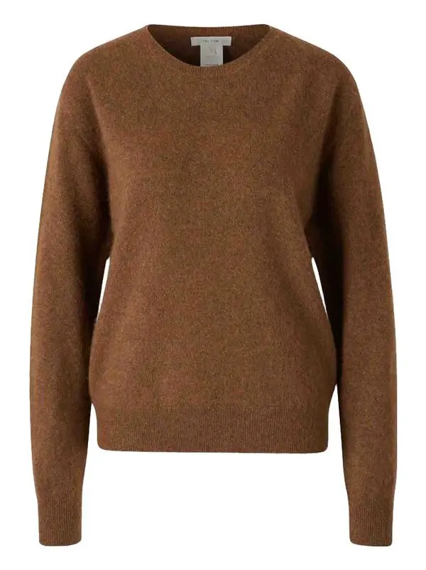 THE ROW Cashmere Blend Knit Sweater - Brown