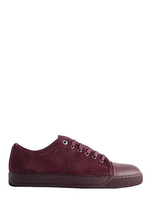 LANVIN Tonal Leather Low-top Trainers - Grey/dark