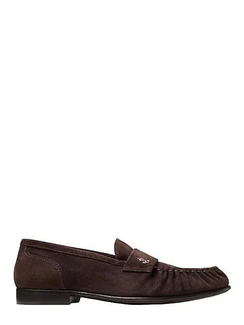 JIMMY CHOO Ellis Suede Loafers - Chocolate