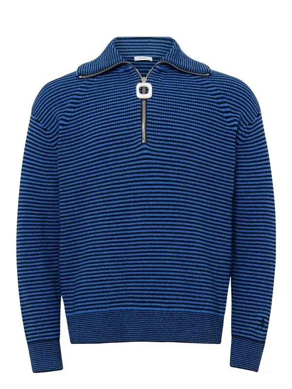 JW Anderson Half-zip Striped Turtleneck - Blue