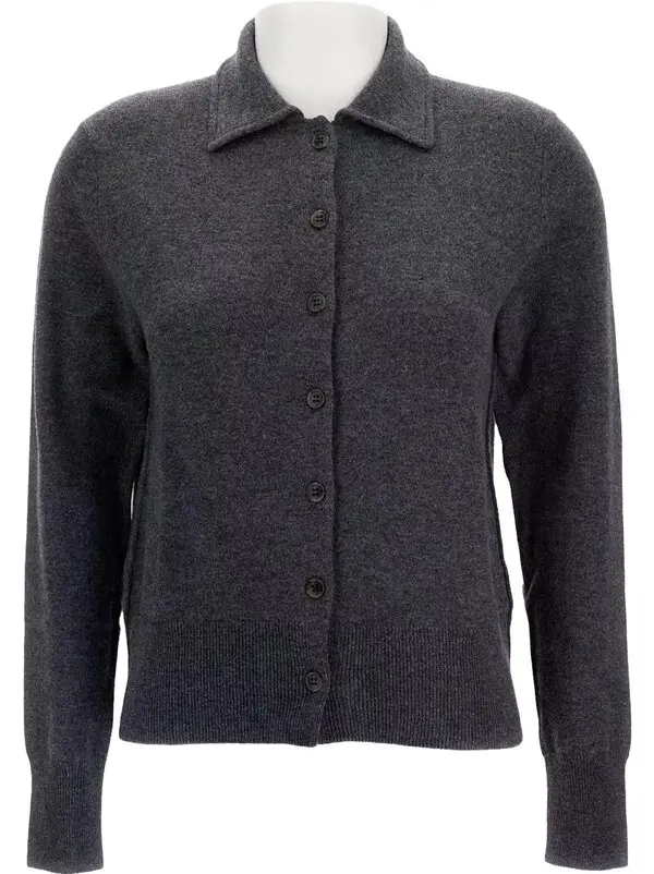 LISA YANG Button Front Cardigan - Grey