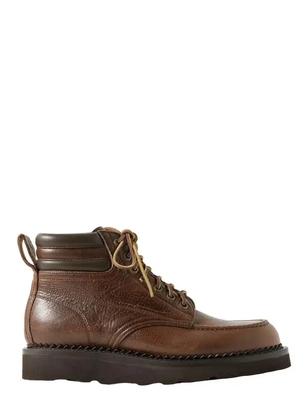 YUKETEN Leather Work Boots - Brown