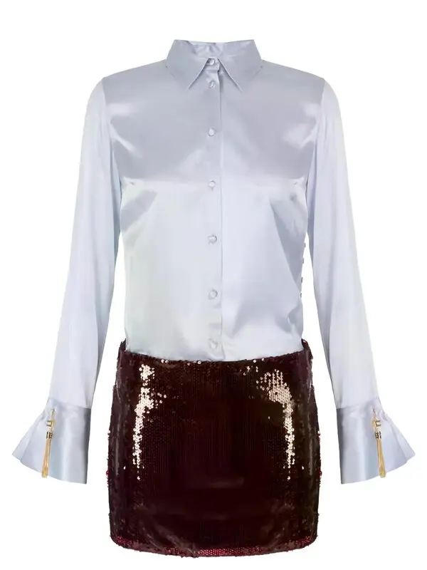 Elisabetta Franchi Sequin Mini Dress - Blue