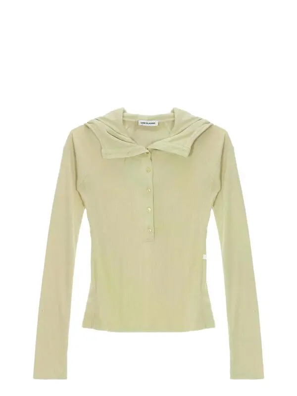 LOW CLASSIC Button-up Hoodie - Green