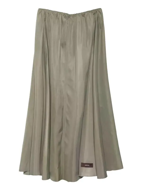 ALYSI Logo-patch Pleated Skirt - Green