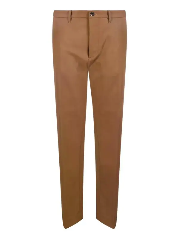 NINE:INTHE:MORNING Buttoned Stretch-wool Trousers - Brown