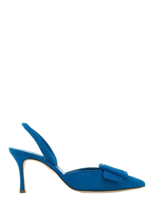 Manolo Blahnik 70mm Maysli Heeled Pumps - Blue