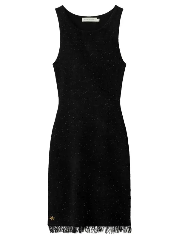 ASTA RESORT Natalia Fringed-hem Mini Dress - Black