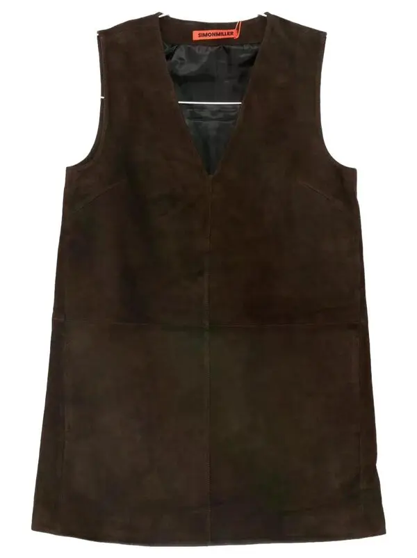SIMONMILLER Fountain Suede Mini Dress - Brown