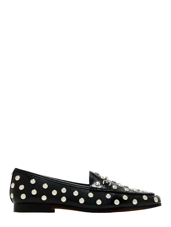 Sam Edelman Stud-embellished Leather Loafers - Black