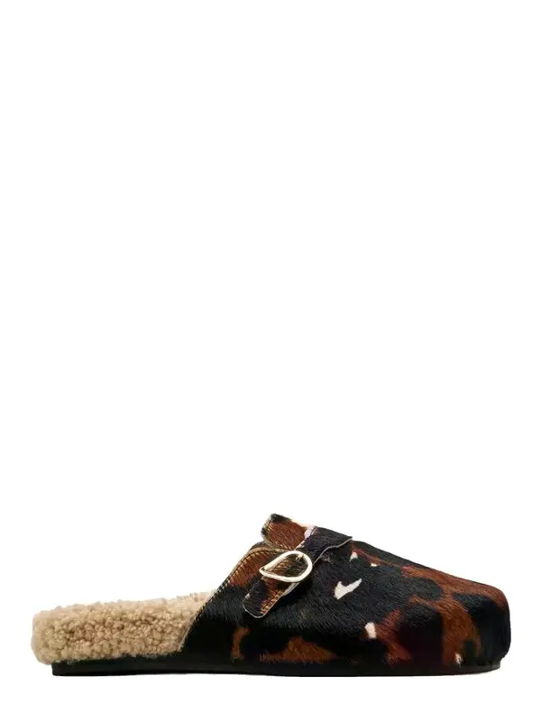 ANCIENT GREEK SANDALS Vasilitsa Pony Fur Mules - Brown