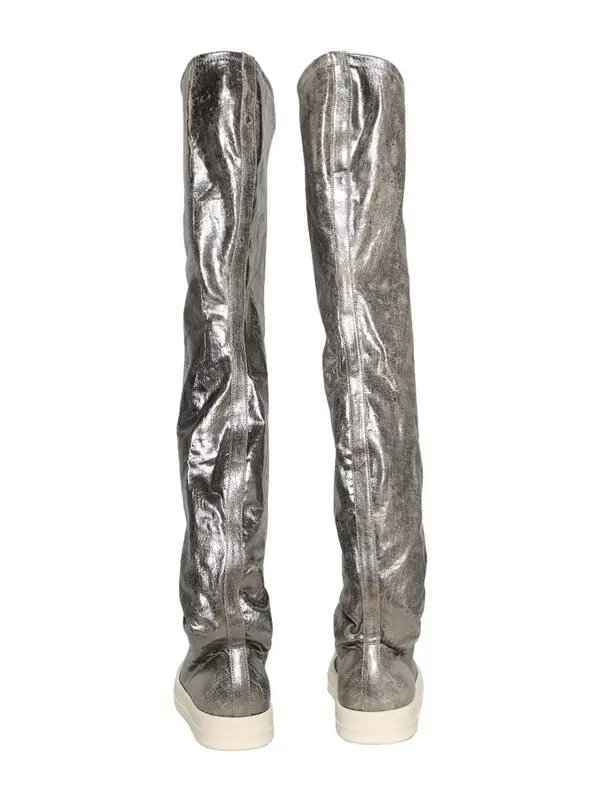 Rick Owens Concordians High Sock Sneakers Palladium - Silver