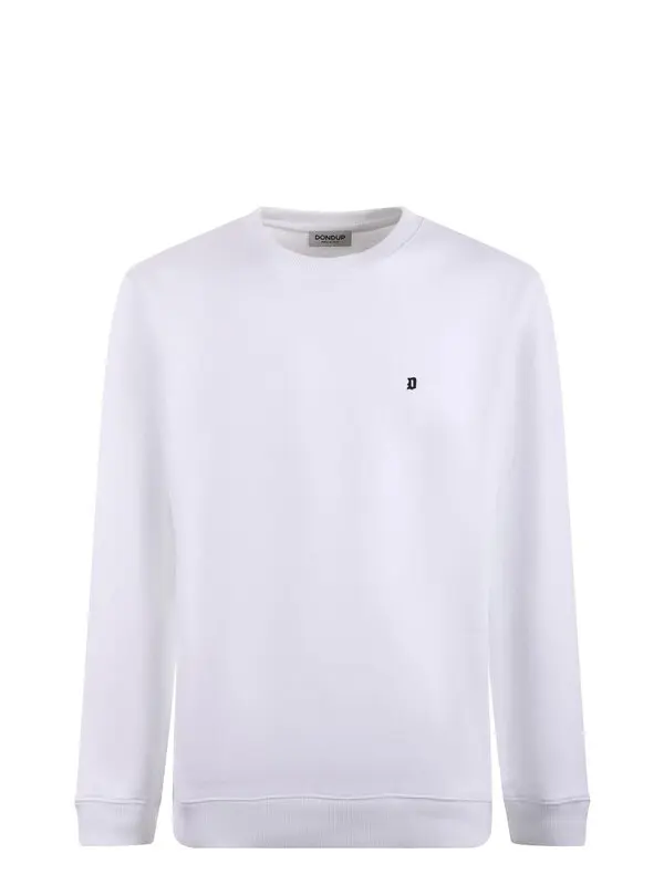 DONDUP Cotton Fleece Lined Sweatshirt - White