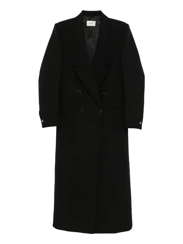Coperni Double-breasted Mid-length Coat - Black