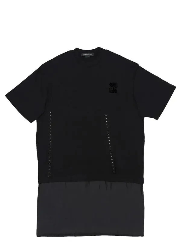 FEDERICO CINA Corset T-shirt Dress - Black