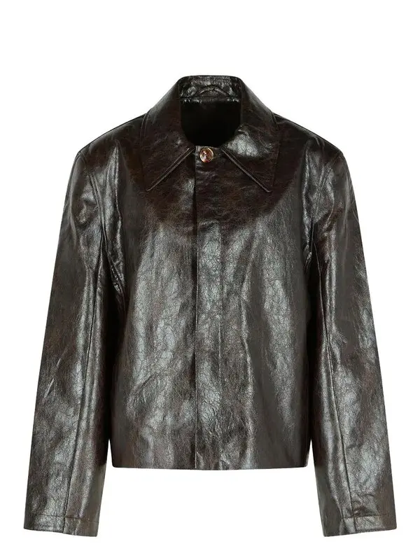 Séfr Keane Coated Dark Tech Jacket - Brown