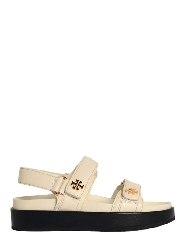Tory Burch Kira Sport Ivory Leather Sandals - Beige