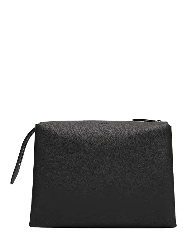 THE ROW Nu Twin Crossbody In Lux Grained Calfskin - Dris Dark