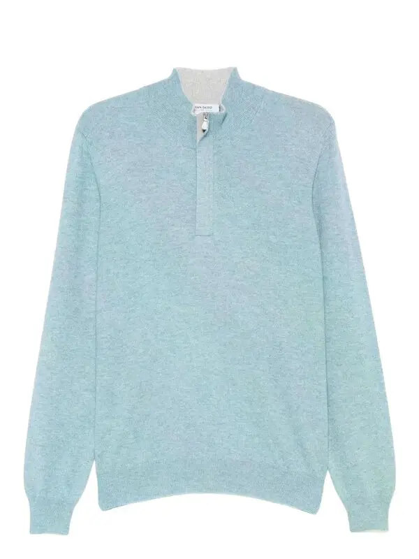 GRAN SASSO Half-zip Sweater - Black