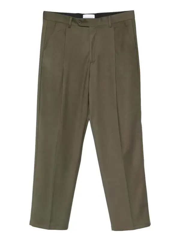 MARSEM Pleated Front Trousers - Green