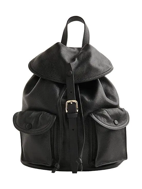 Whistles Leather Backpack - Black